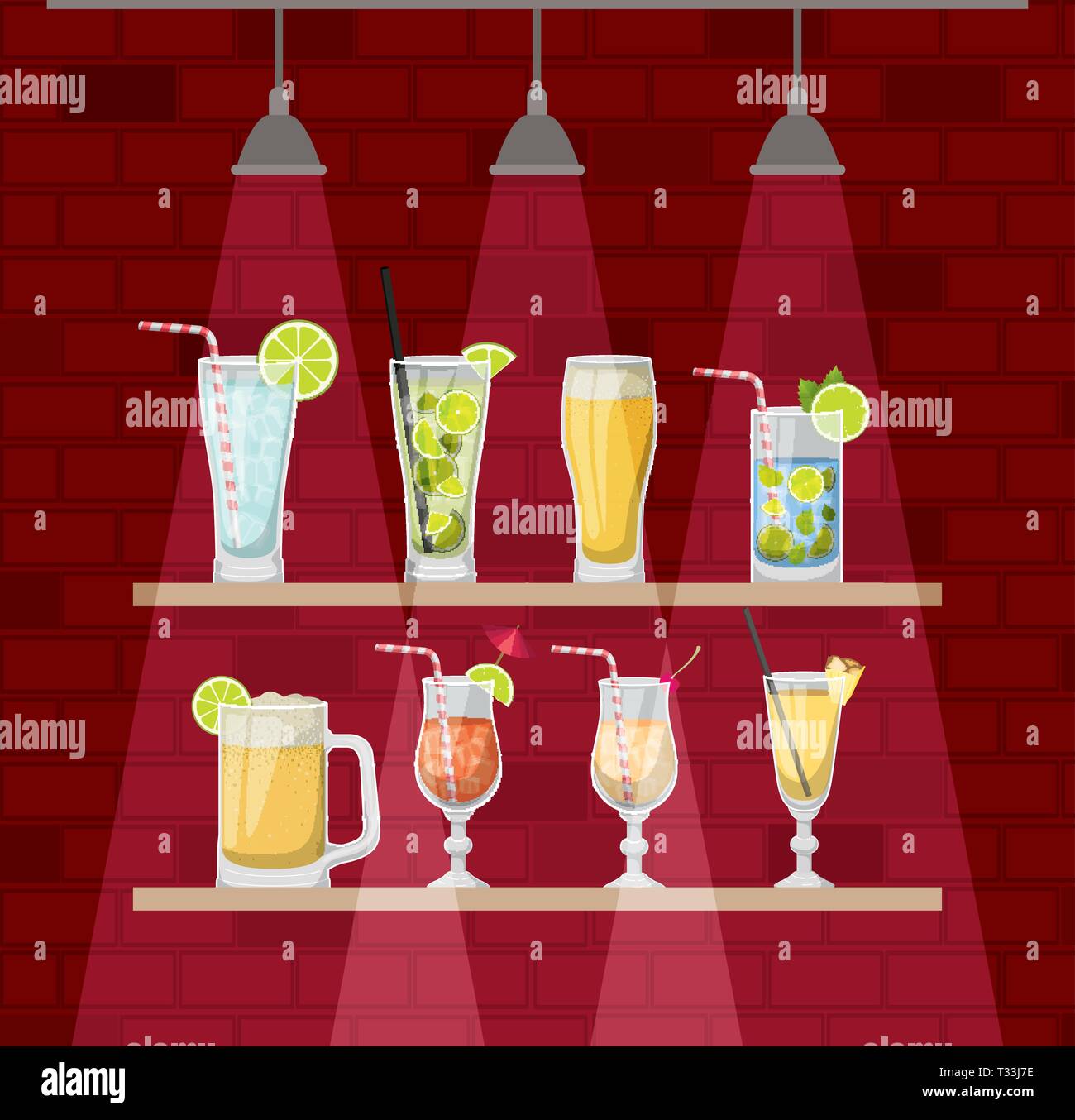 Cocktails view Stock Vector Images - Alamy