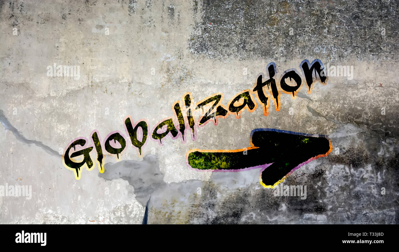Wall Graffiti to Globalization Stock Photo - Alamy