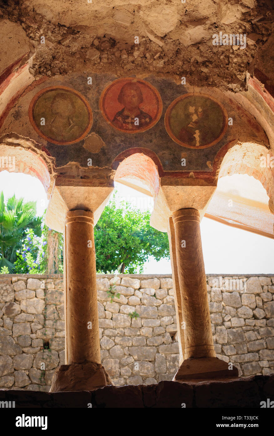ancient Byzantine Church of St. Nicholas. Church is located in modern ...