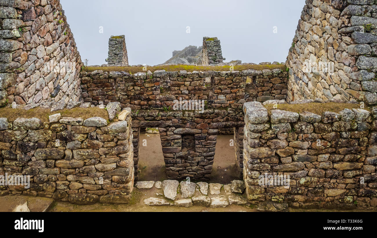 Detail of the Lost Incan City of Machu Picchu near Cusco, Peru Stock ...
