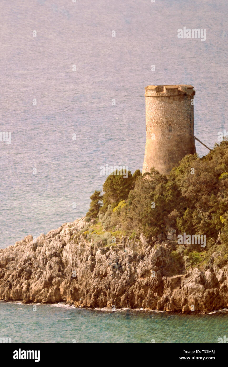 Sighting tower overlooking the sea Stock Photo - Alamy