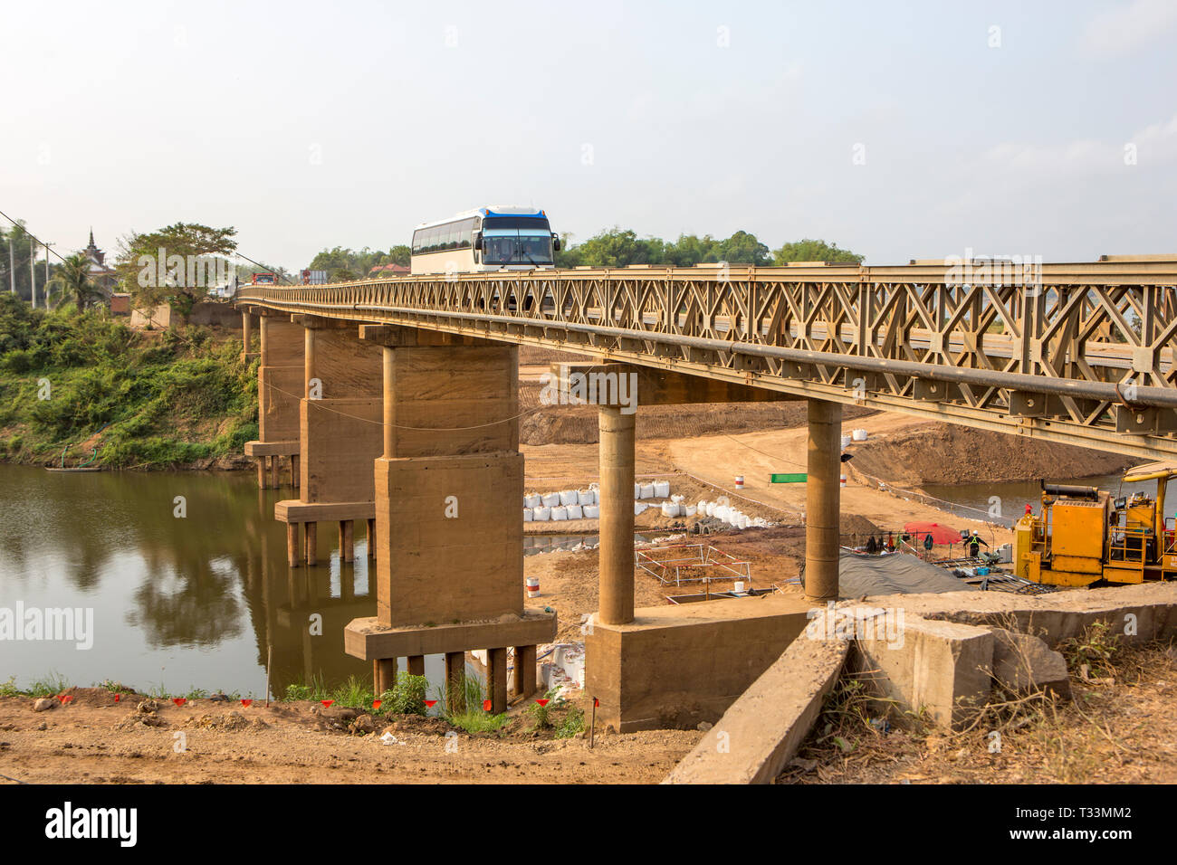 Bridge construction in Cambodia Stock Photo - Alamy