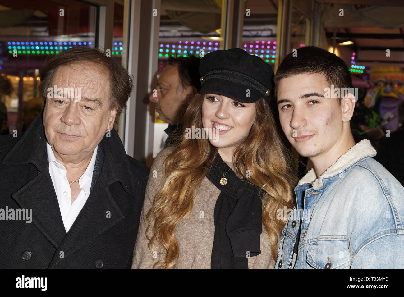 Paris, France. 5th Apr, 2019. Journalist Daniel Auclair, his daughter ...