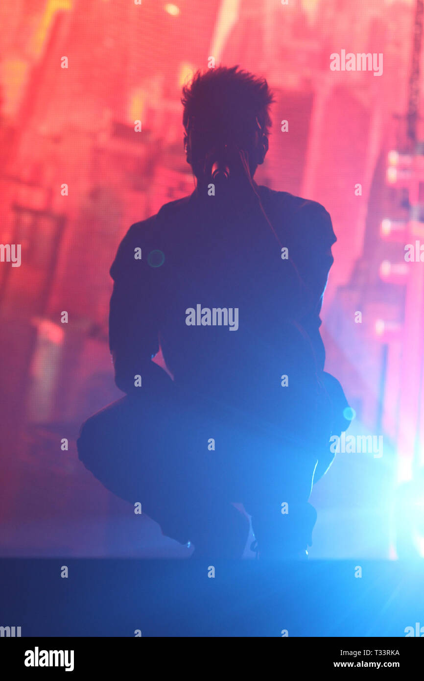 Rome, Italy. 05th Apr, 2019. Italian rapper Fedez (Real name Federico ...