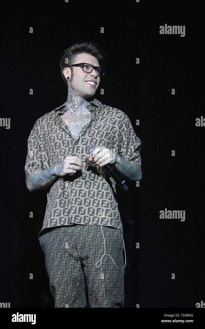 Rome, Italy. 05th Apr, 2019. Italian rapper Fedez (Real name Federico ...