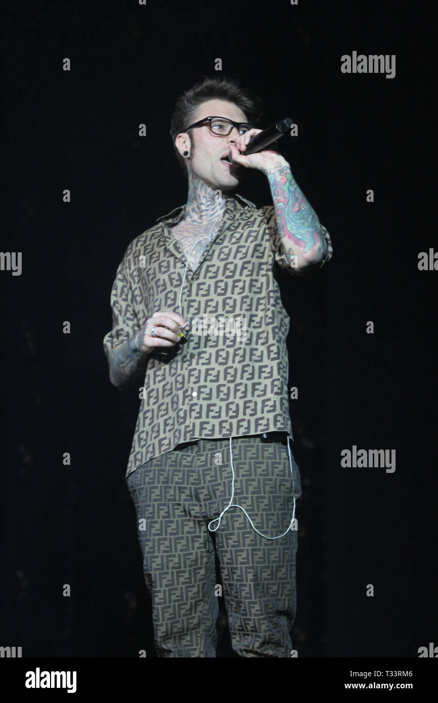 Rome, Italy. 05th Apr, 2019. Italian rapper Fedez (Real name Federico ...