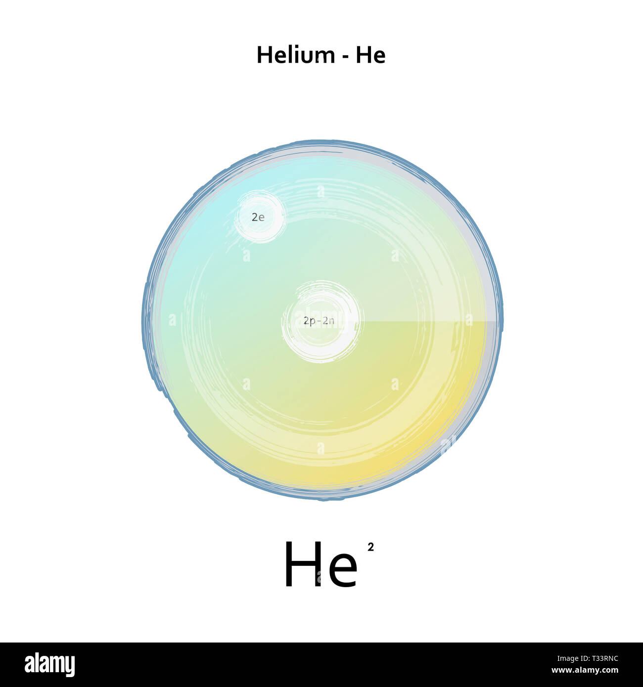 Helium chemical element planetary atomic structure illustration ...