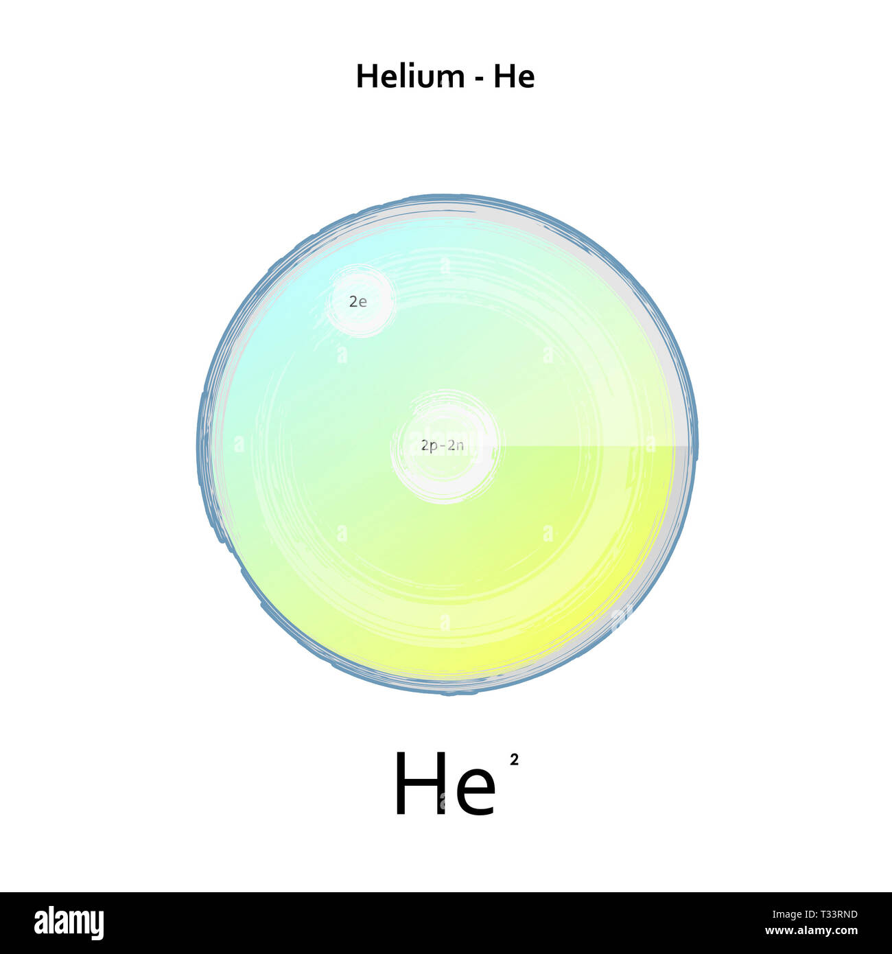 Helium chemical element planetary atomic structure illustration ...