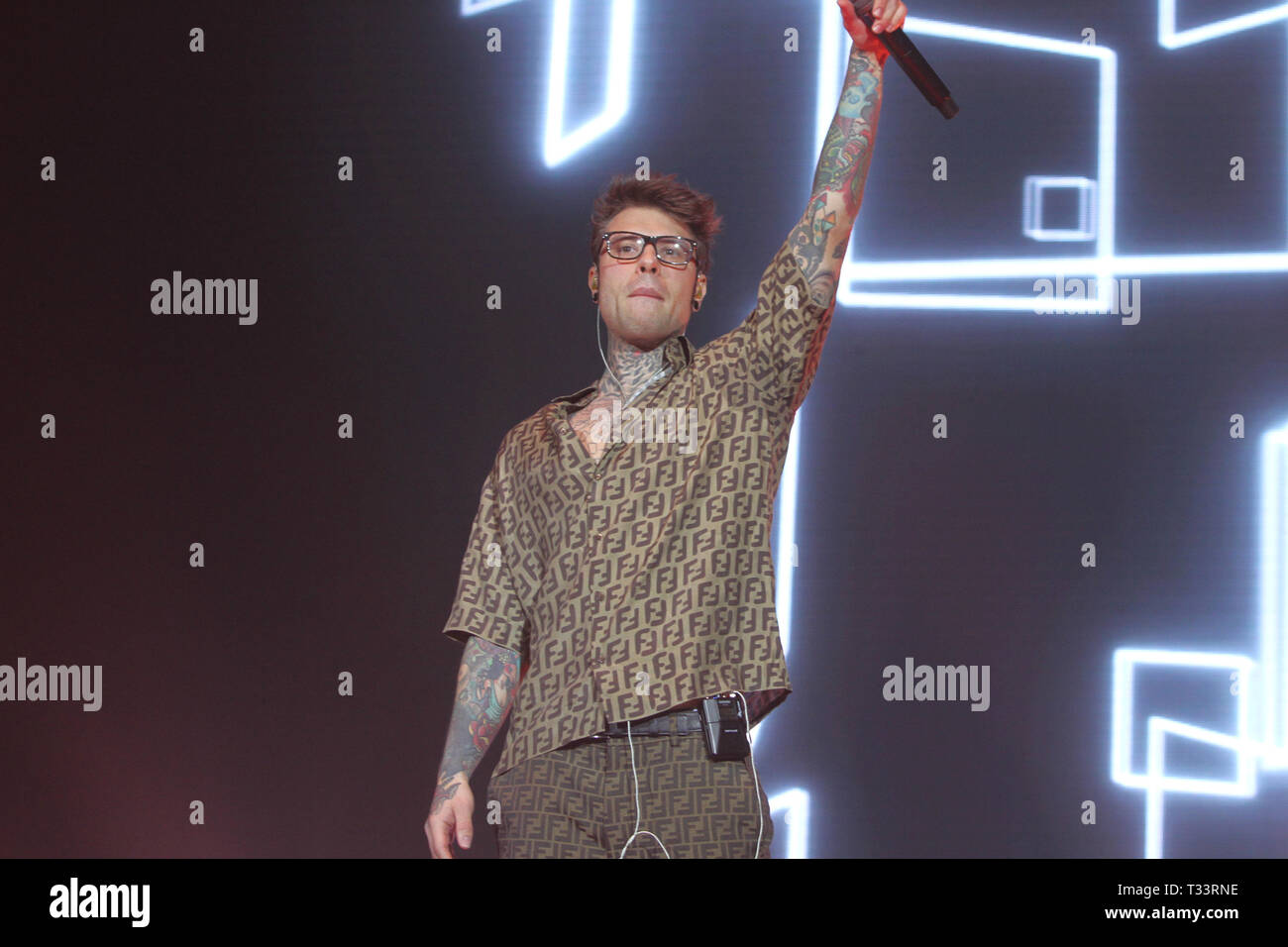 Rome, Italy. 05th Apr, 2019. Italian rapper Fedez (Real name Federico ...