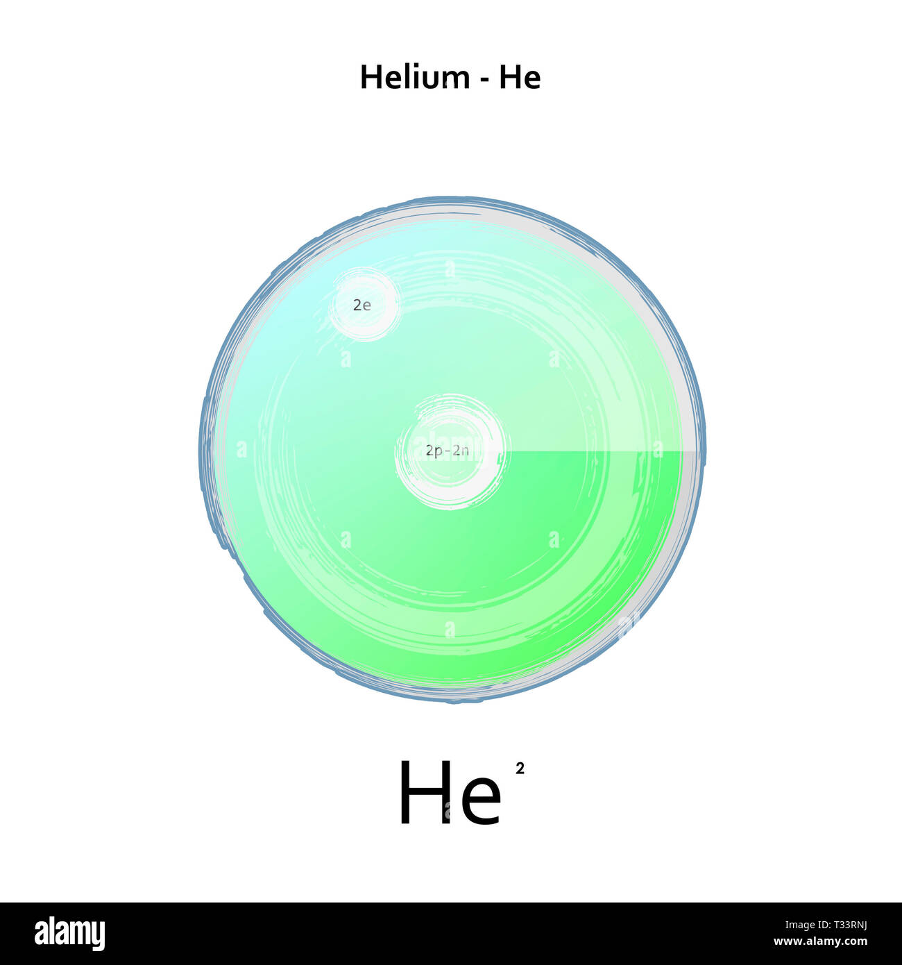 Helium chemical element planetary atomic structure illustration ...