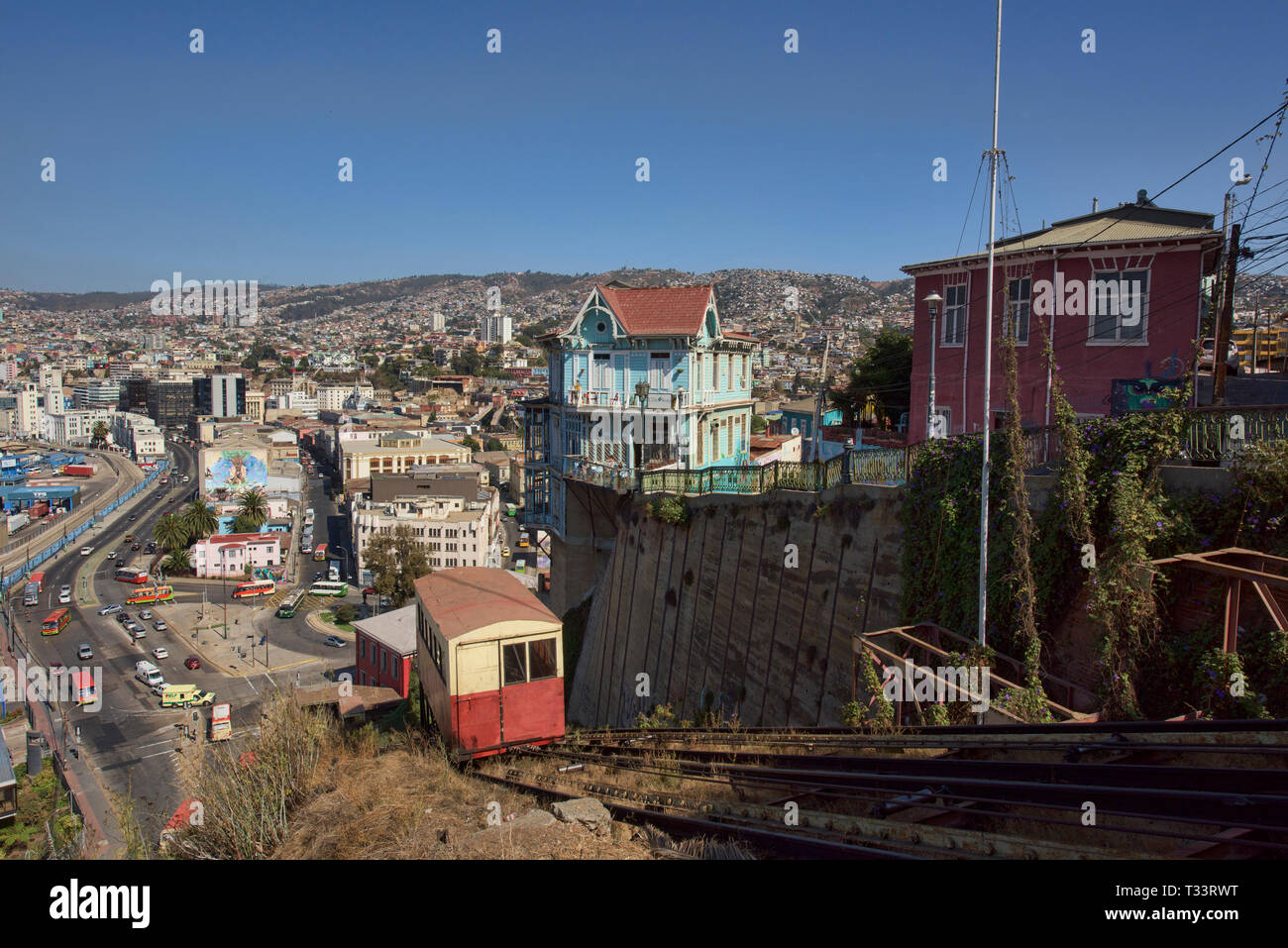 The historic Ascensor Artilleria funicular in UNESCO World Heritage ...