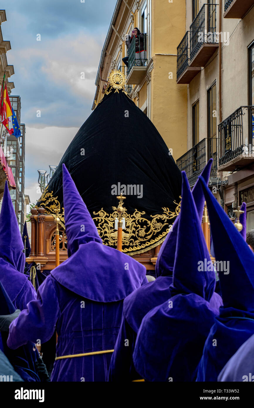 Zamora, Spain; March 2018: Holy Thursday procession of the ...