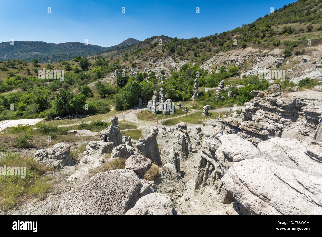 Rock formation The Stone Dolls of Kuklica near town of Kratovo ...