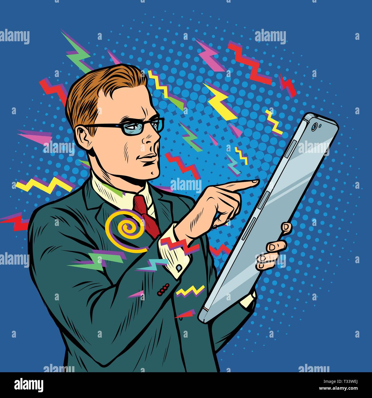 Handheld internet connection Stock Vector Images - Alamy