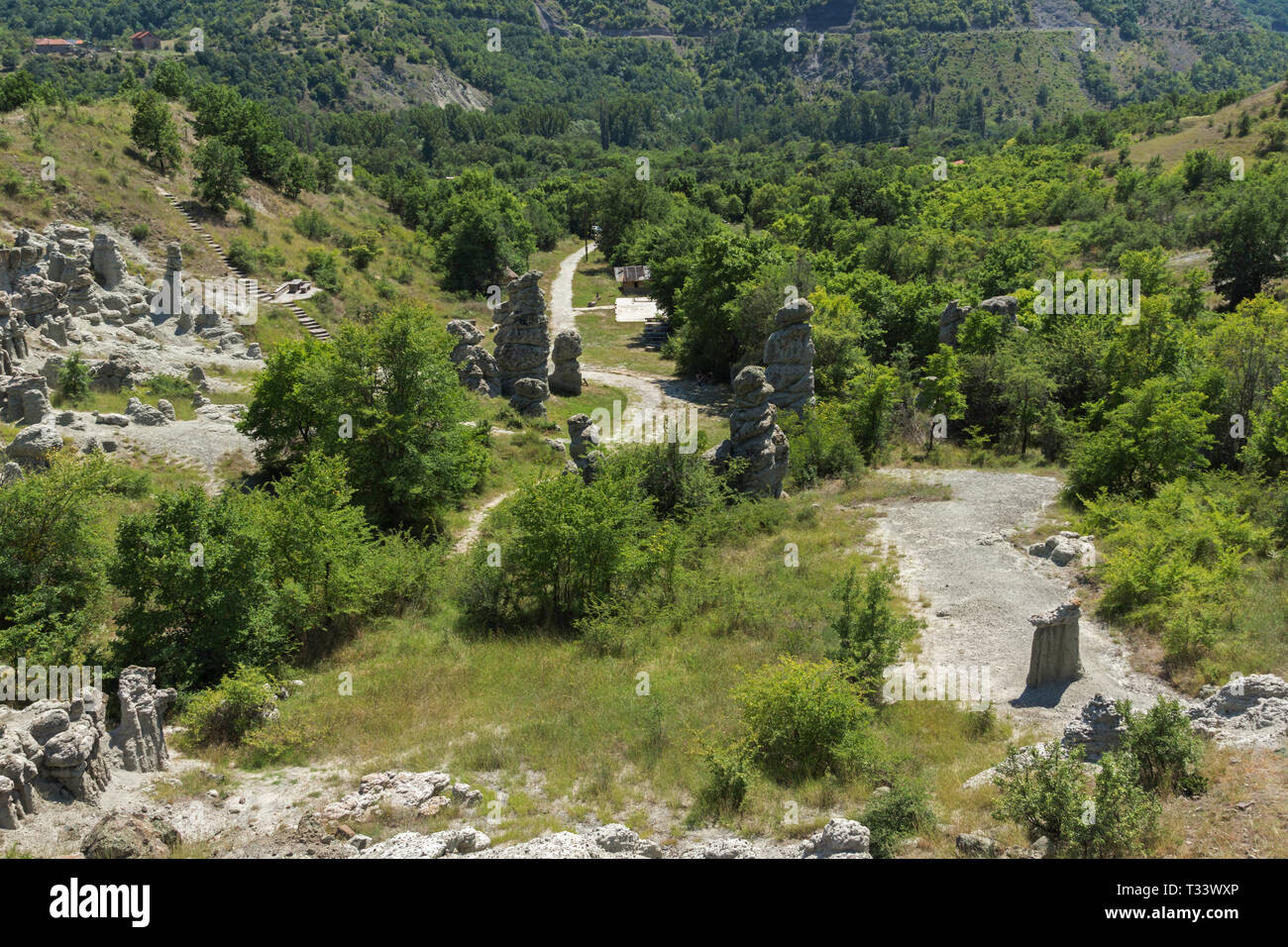 Rock formation The Stone Dolls of Kuklica near town of Kratovo ...