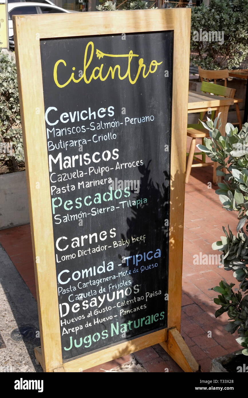 Menu board spanish language hi-res stock photography and images - Alamy