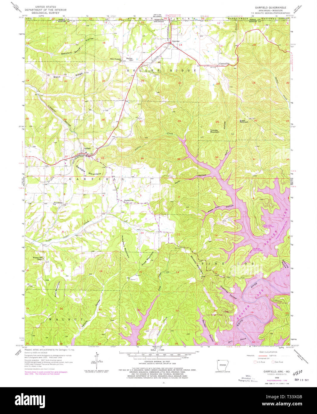 Garfield map hi-res stock photography and images - Alamy