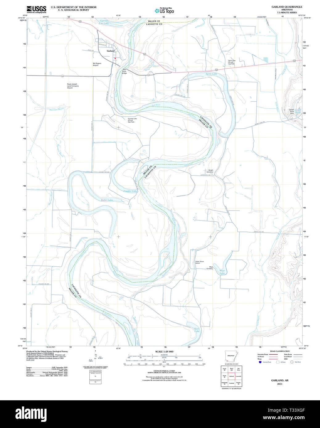 Garland arkansas map hi-res stock photography and images - Alamy