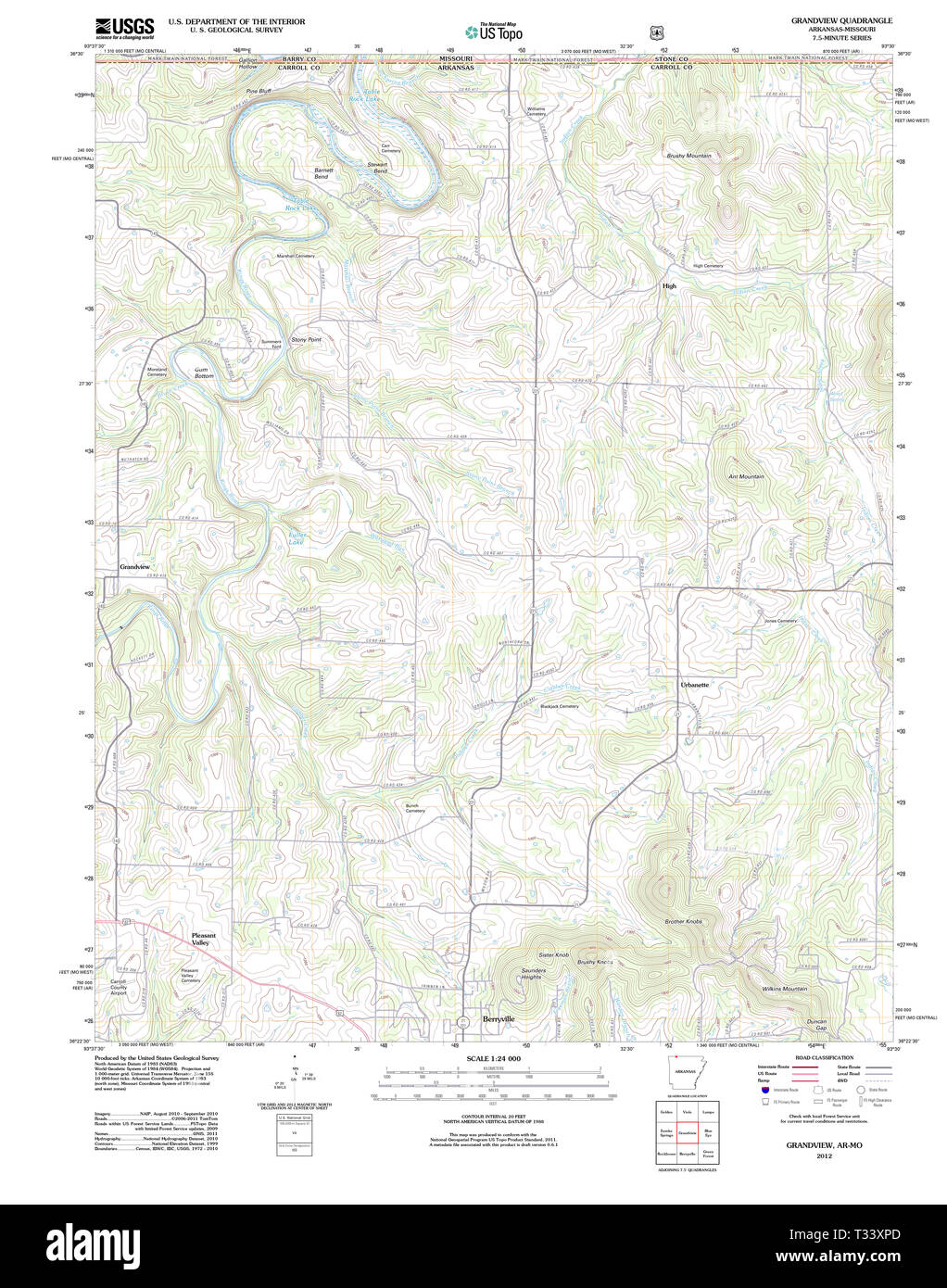 Map of grandview hi-res stock photography and images - Alamy