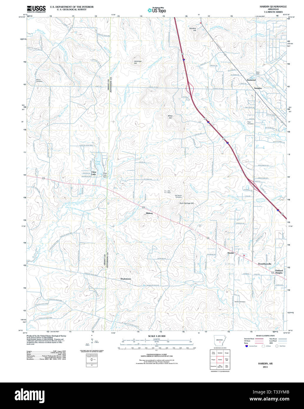 Hardin map hi-res stock photography and images - Alamy