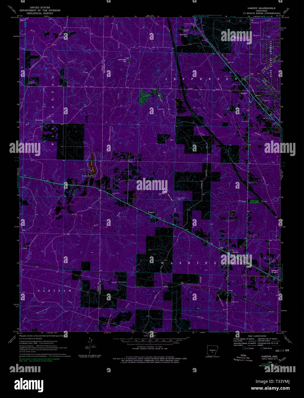 Hardin map hi-res stock photography and images - Alamy