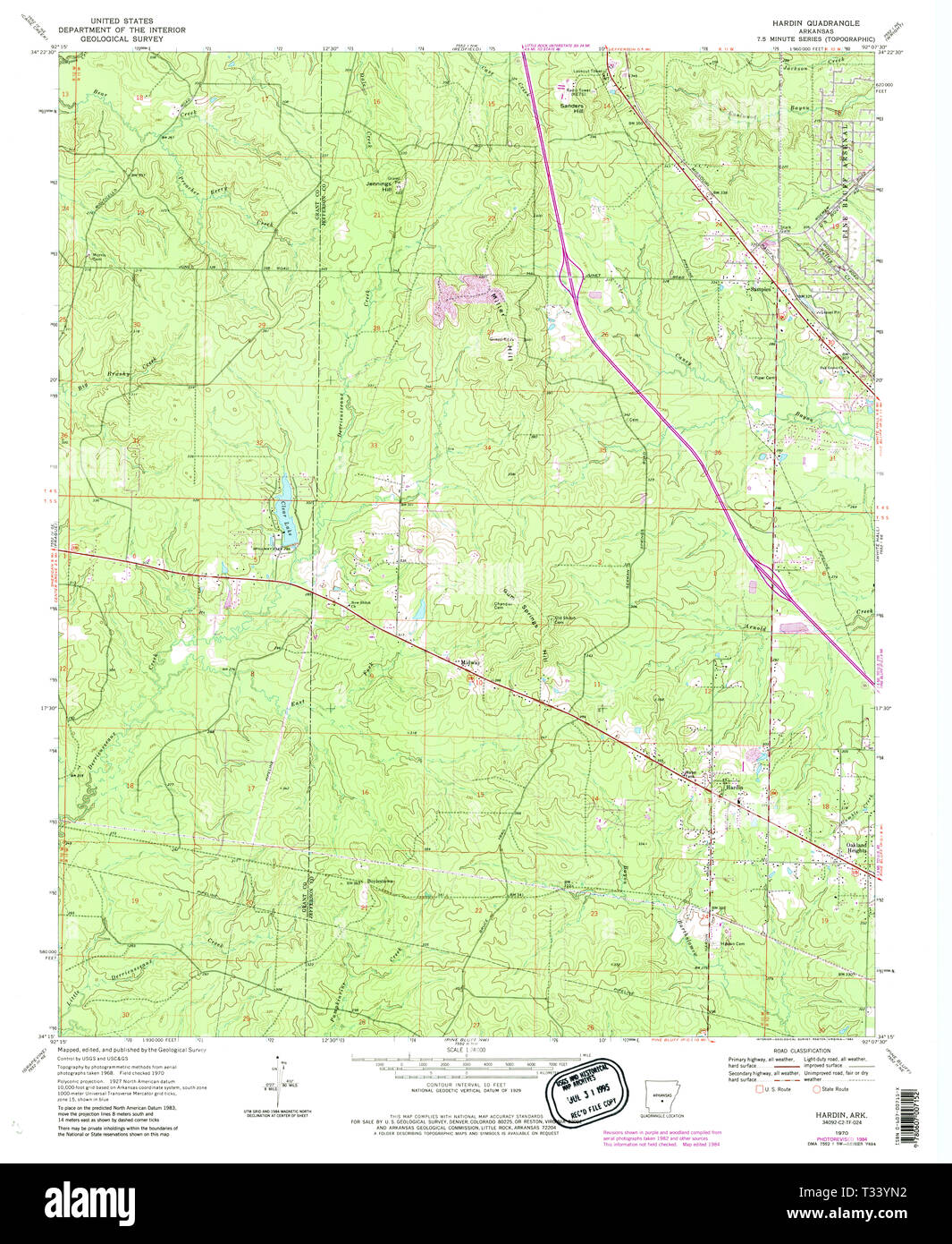 Map of hardin hi-res stock photography and images - Alamy