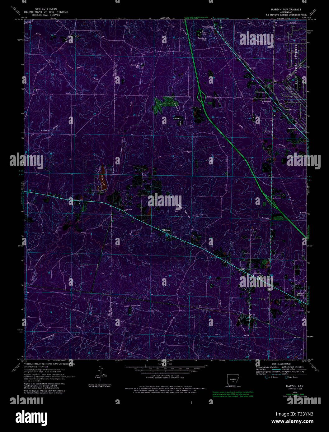 Hardin map hi-res stock photography and images - Alamy