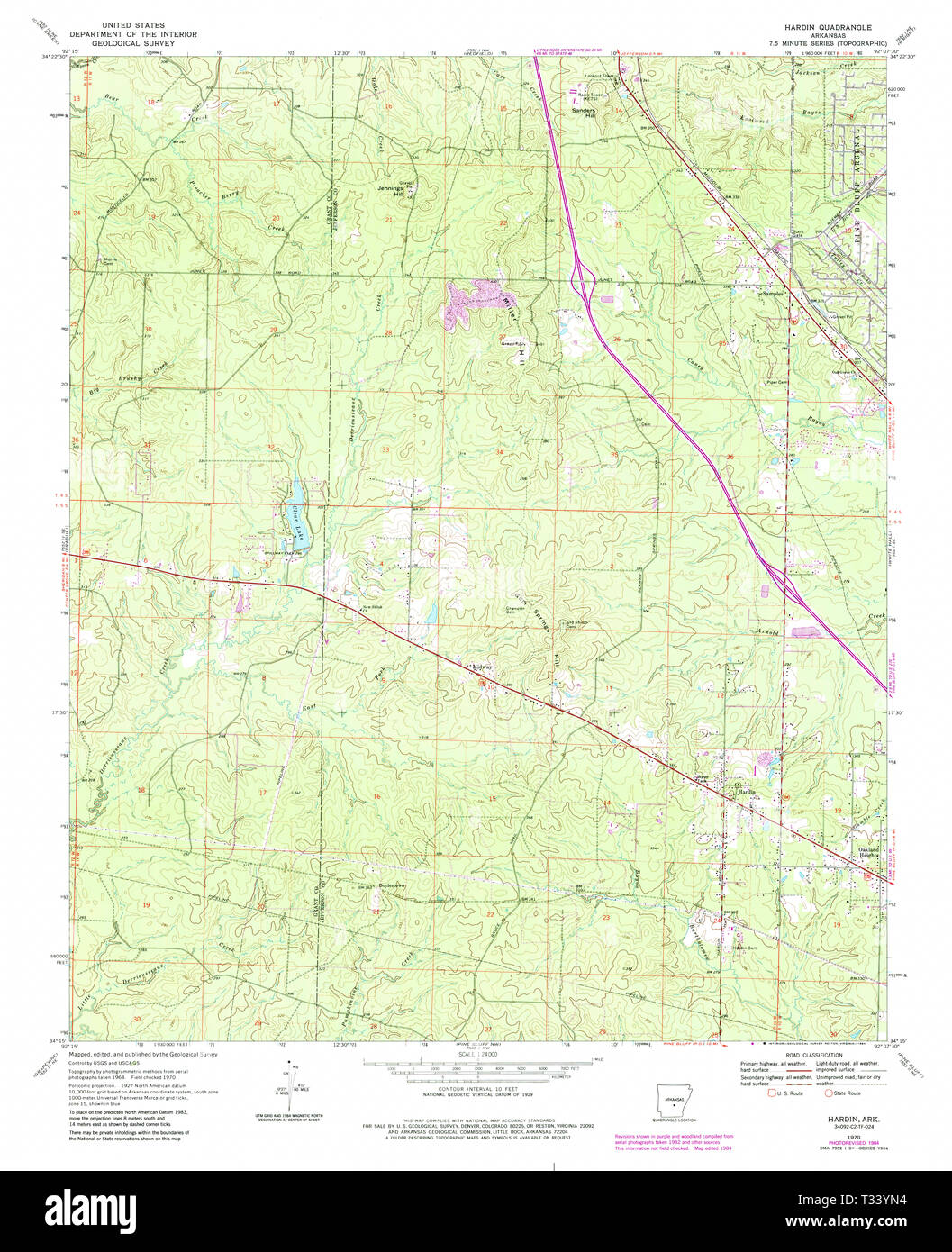 Hardin map hi-res stock photography and images - Alamy