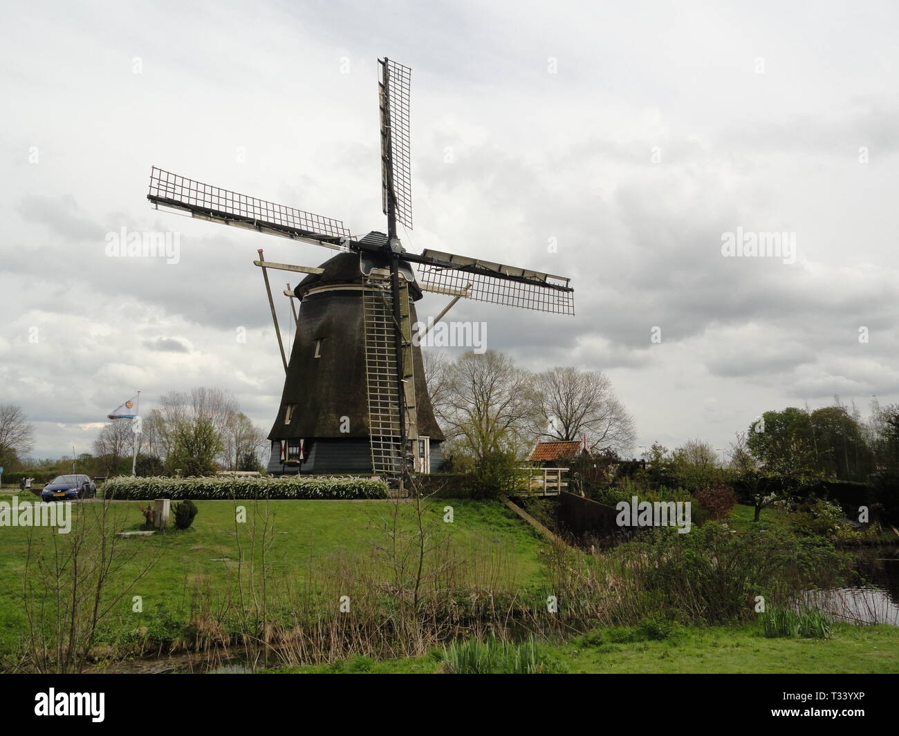 Traditional Dutch wind Mill Stock Photo - Alamy