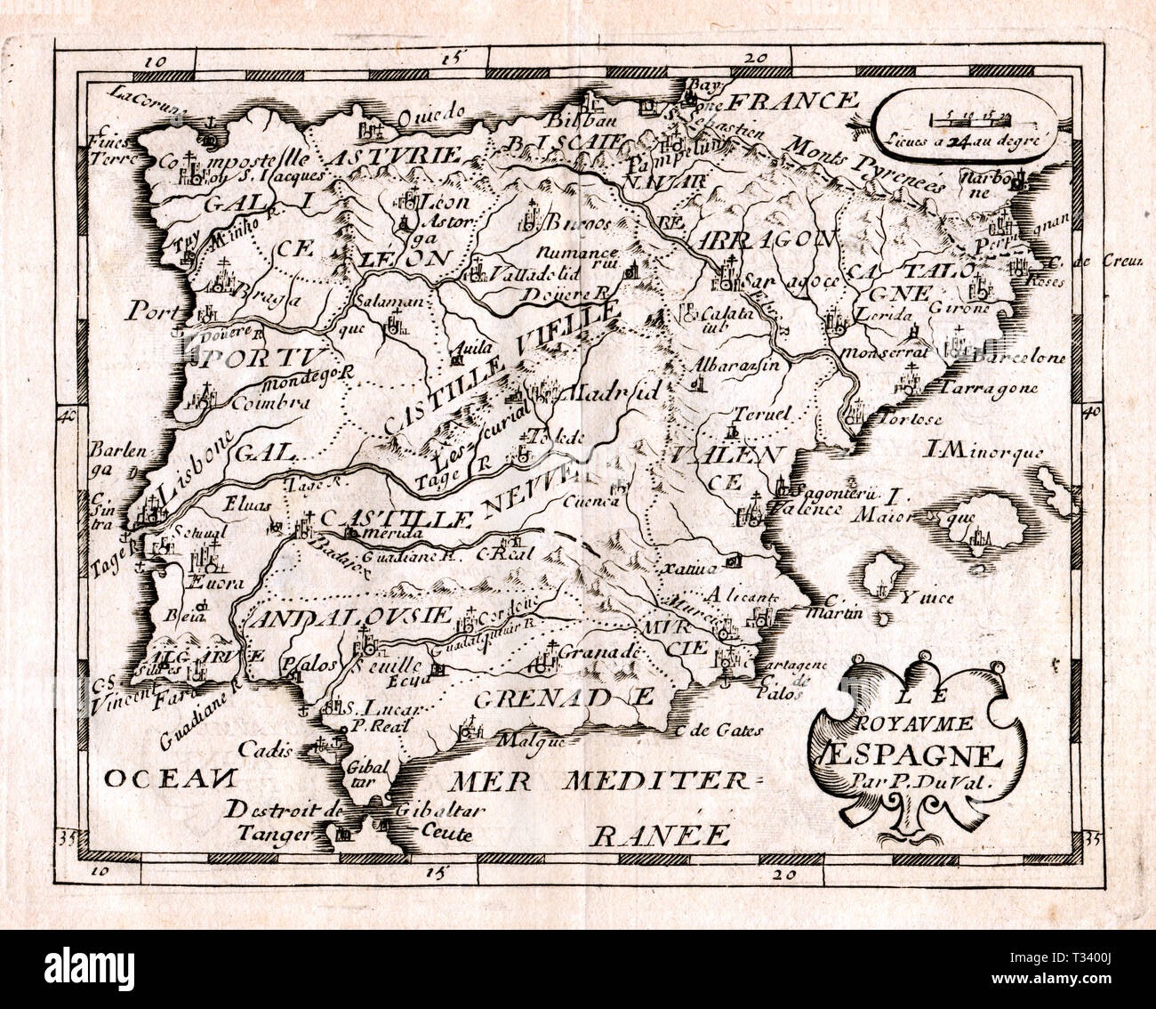 Map of spain antique hi-res stock photography and images - Alamy