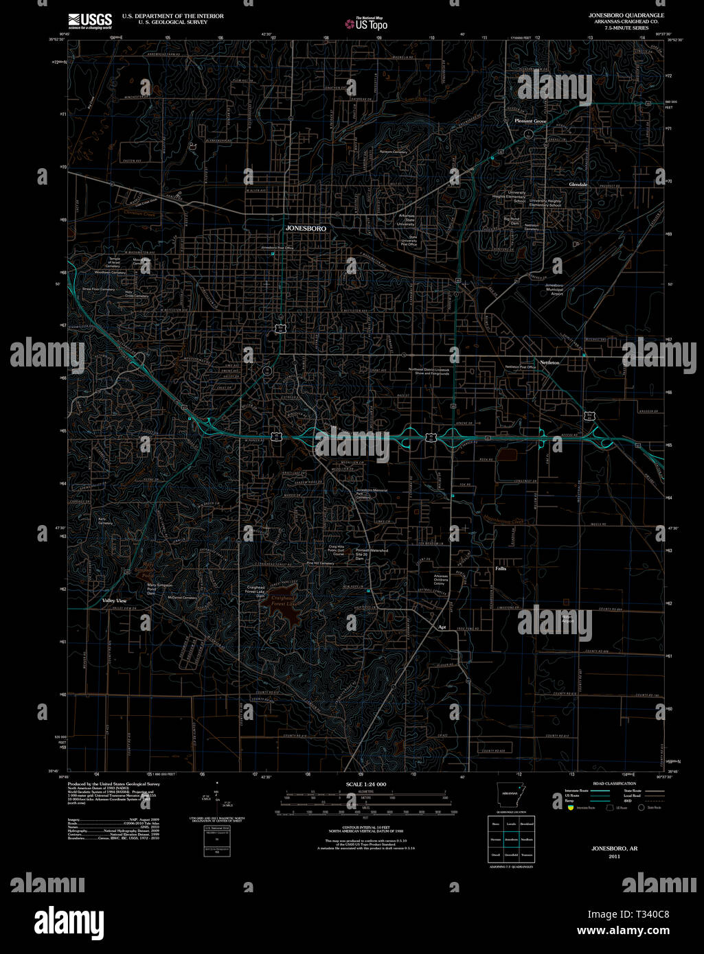 Jonesboro arkansas map hi-res stock photography and images - Alamy