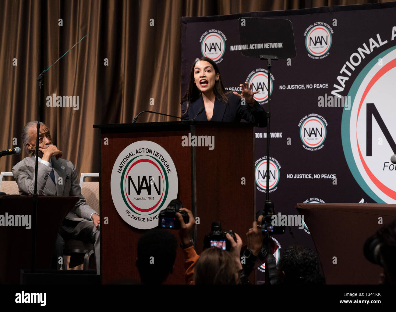 New York, NY - April 5, 2019: US Congresswoman Alexandria Ocasio-Cortez ...