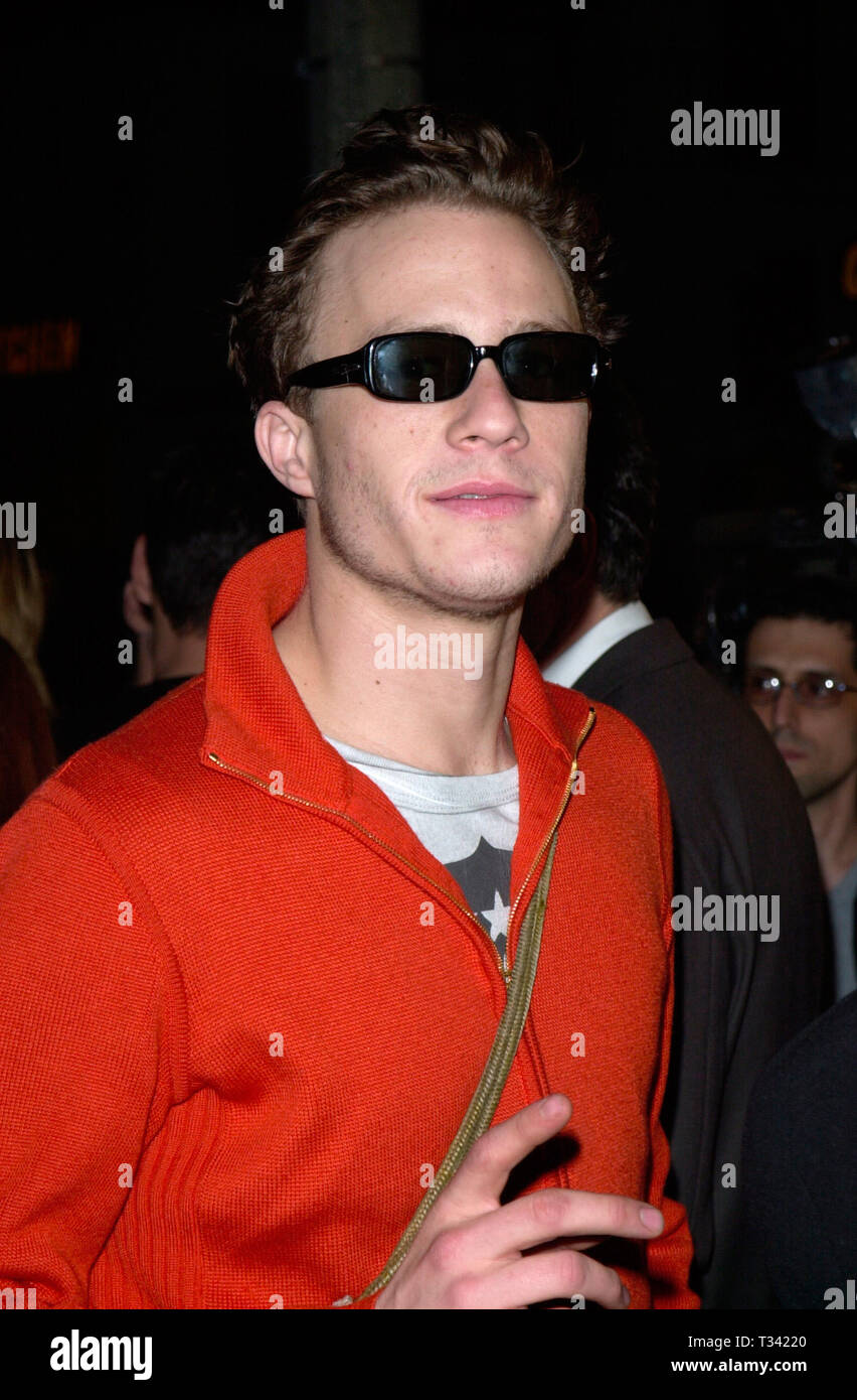 LOS ANGELES, CA. March 12, 2001: Australian actor HEATH LEDGER at the ...