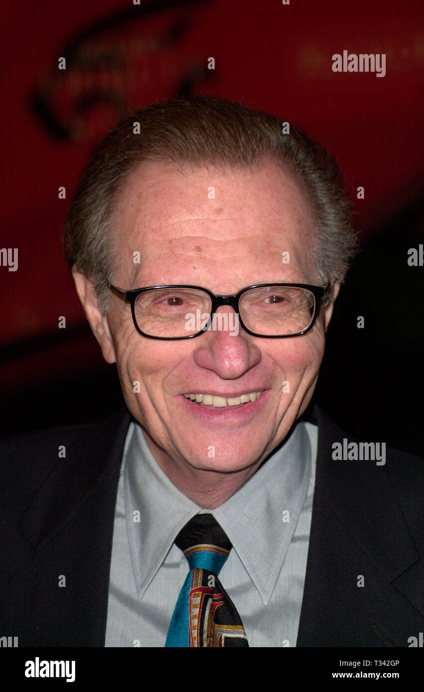 LOS ANGELES, CA. March 18, 2001: CNN chat show host LARRY KING at the ...