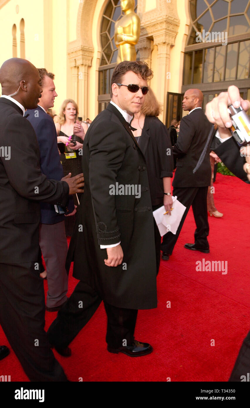 LOS ANGELES, CA. March 25, 2001: Actor RUSSELL CROWE at the 73rd Annual ...