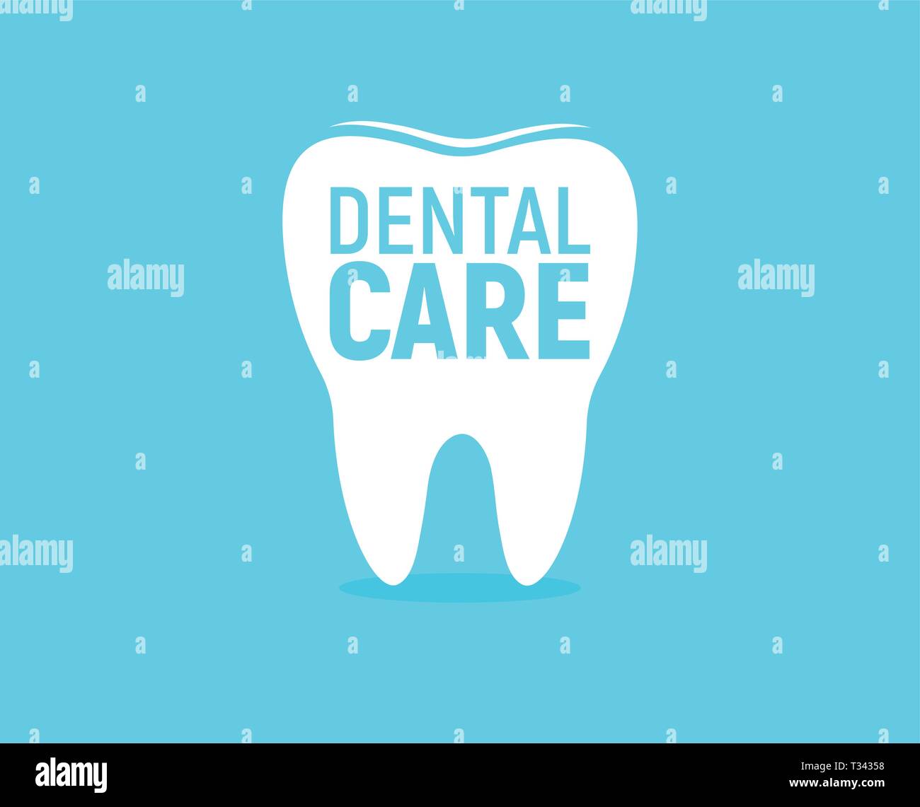 Dental care icon. Tooth Enamel protection. Flat logo template. Modern ...