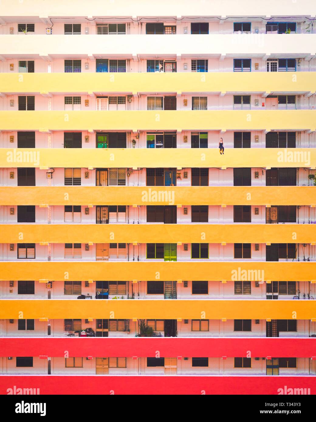 Colourful apartment block hi-res stock photography and images - Alamy