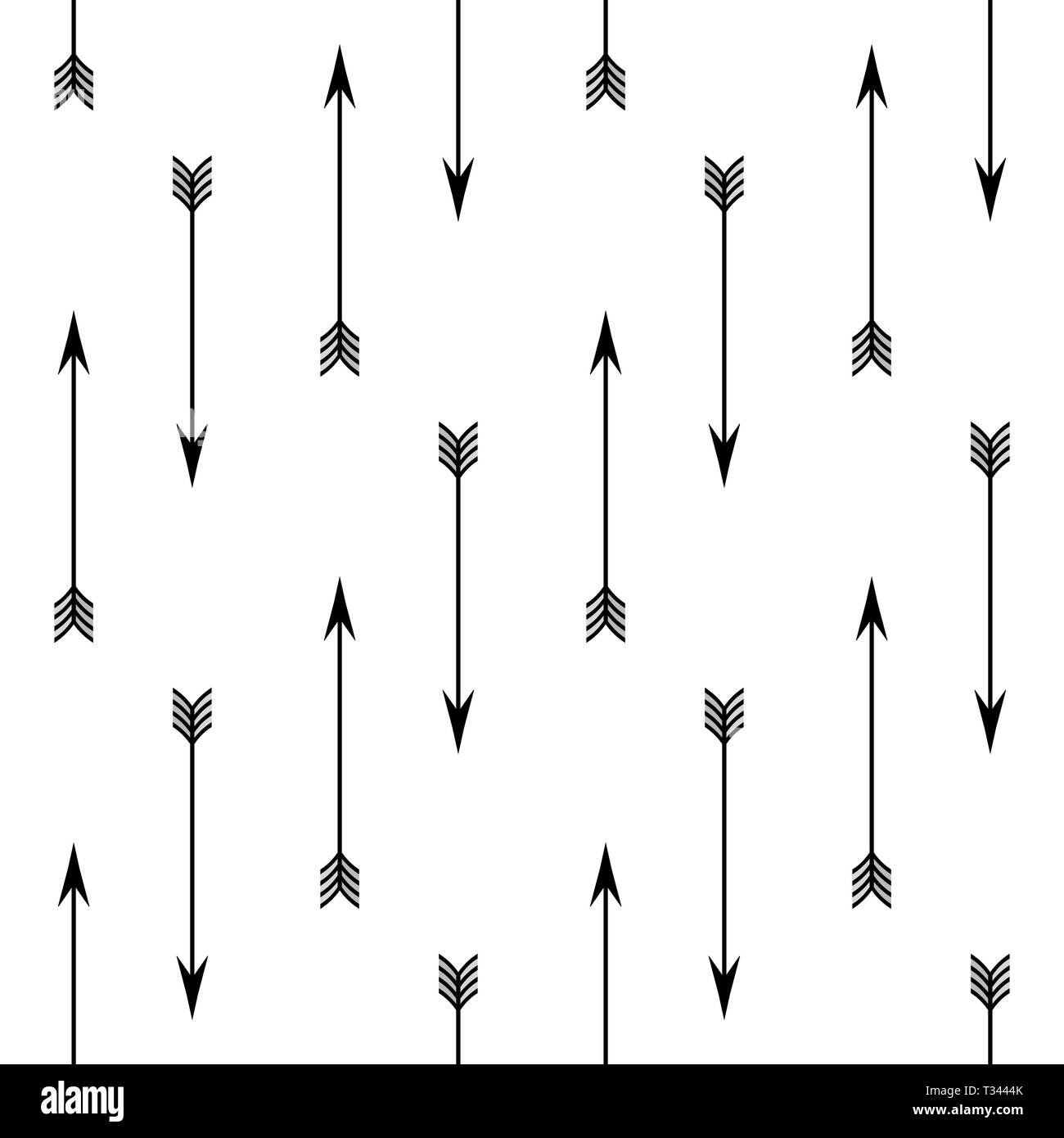 Hand drawn arrow seamless pattern. Vector illustration. Element for ...