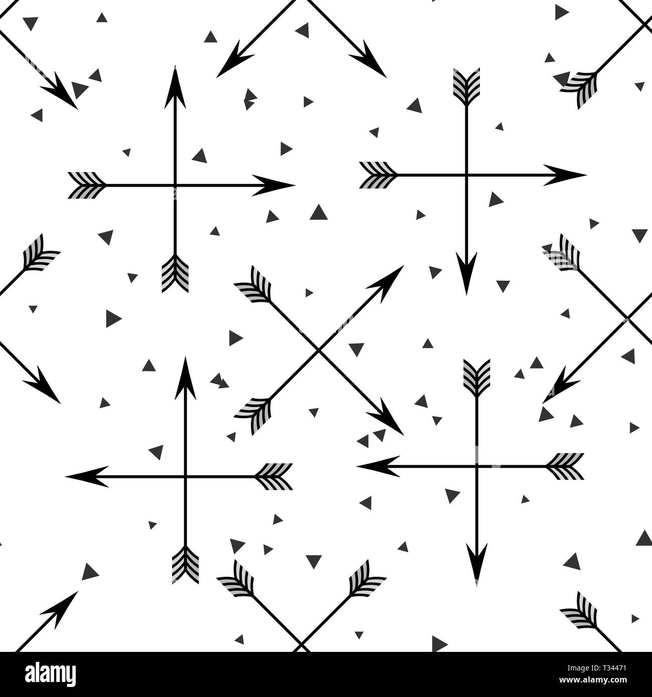 Indian arrow cross isolated icon Black and White Stock Photos & Images ...