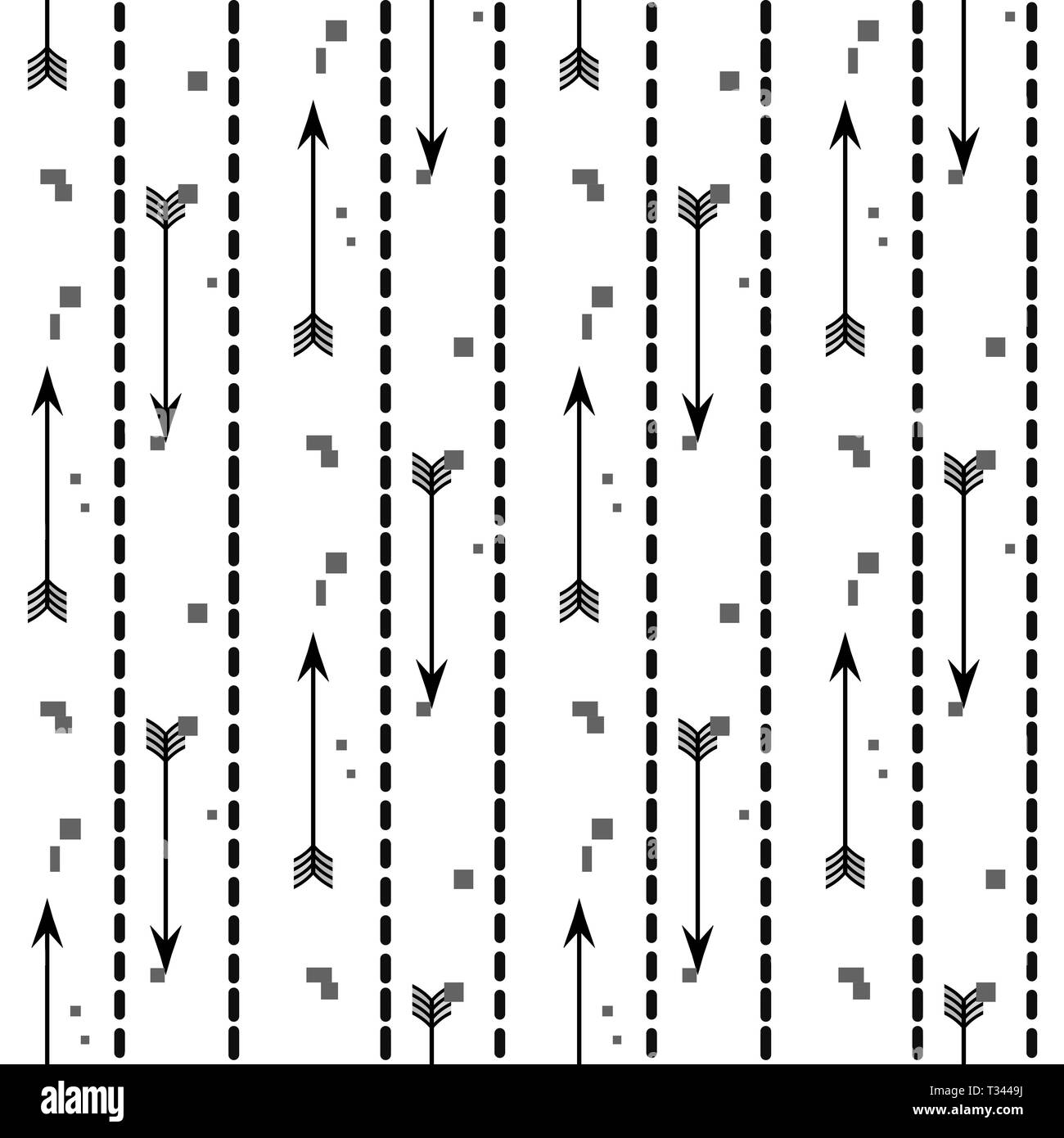 black arrows seamless vector pattern background illustration eps 10 ...