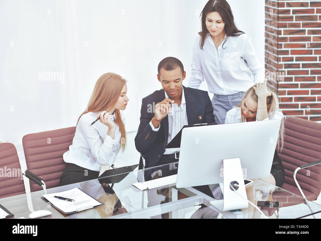 business team working on a new business project Stock Photo - Alamy