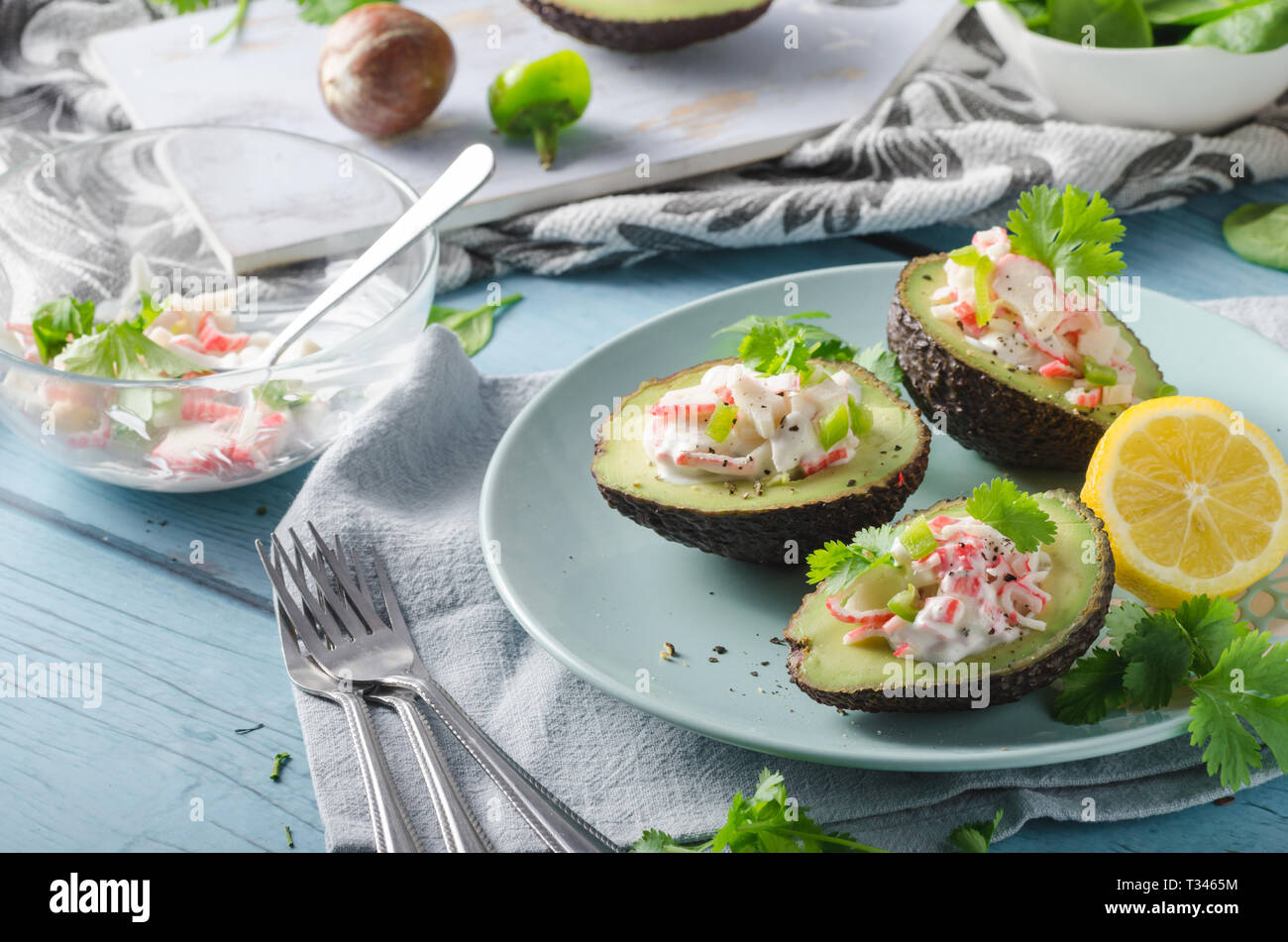 Bio organic avocado filled hi-res stock photography and images - Alamy