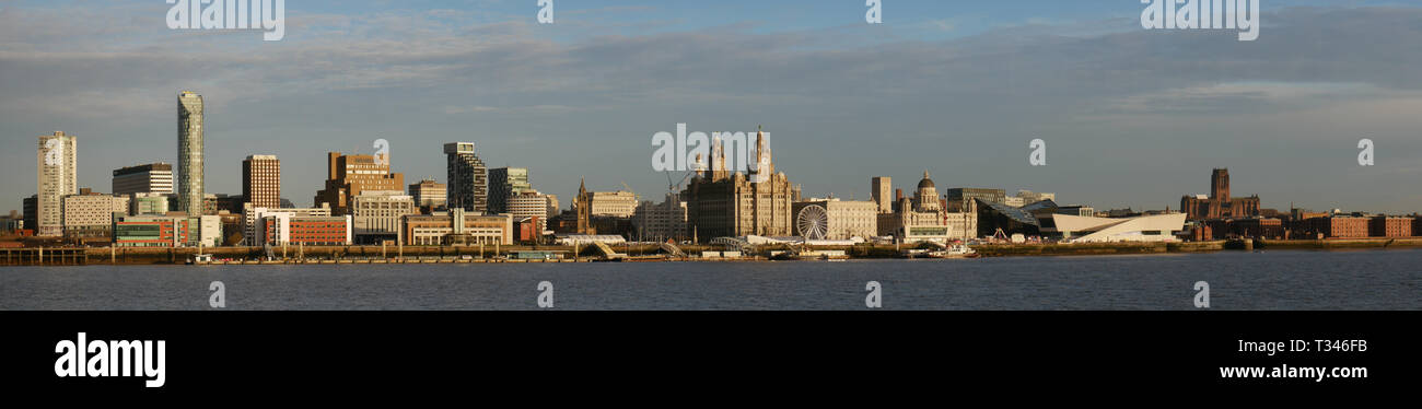 Liverpool's UNESCO listed waterfront including modern office buildings ...