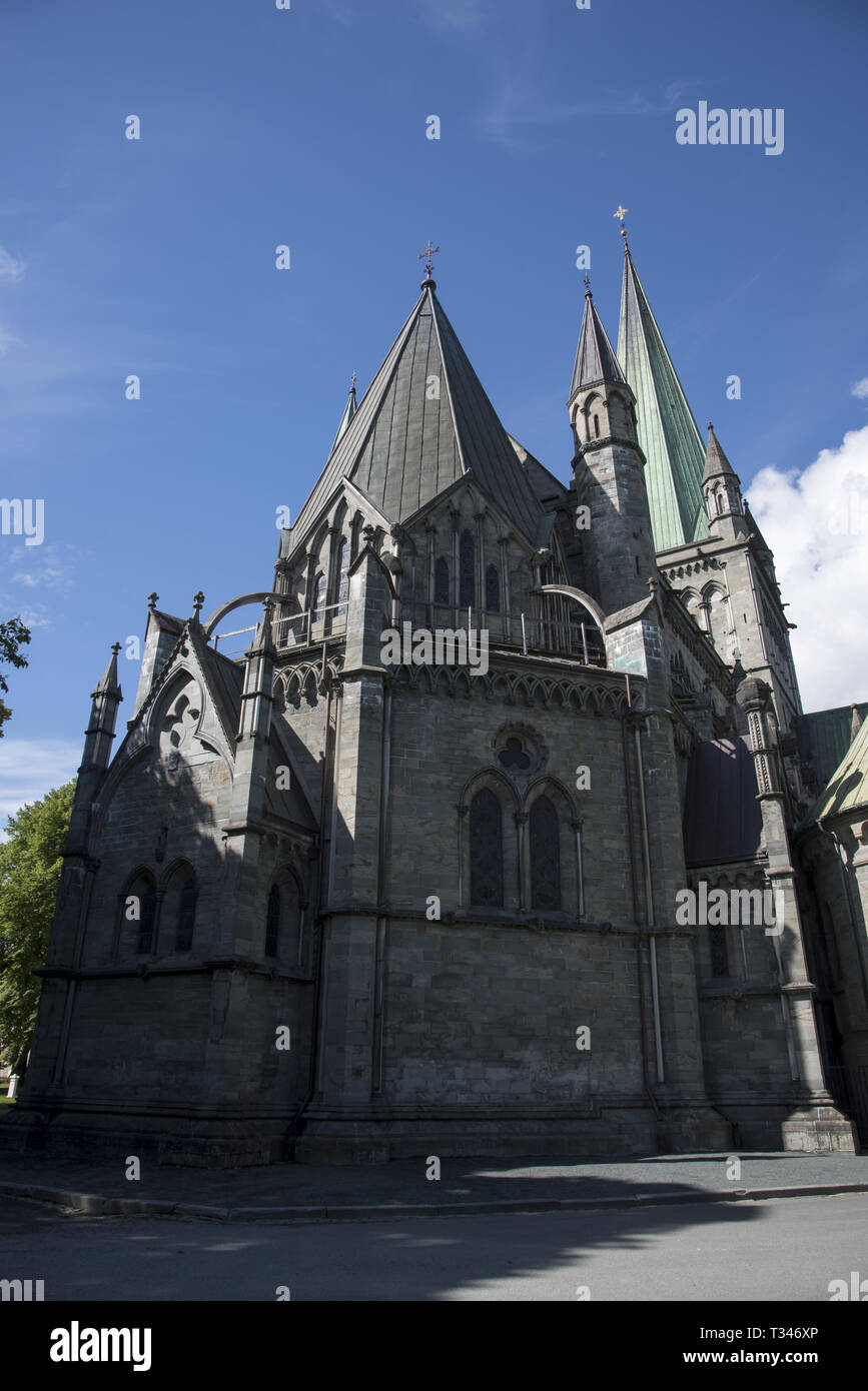 Nidaros cathedral was built from 1070 in Trondheim and is nowadays one ...
