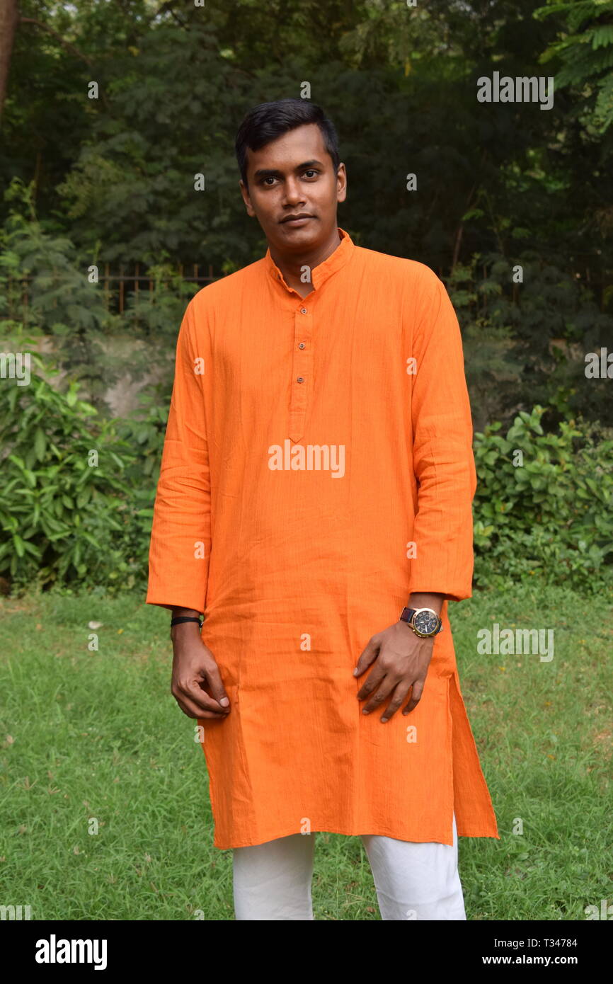 India, Asia - 12 January 2019: Asian Indian men wearing traditional ...
