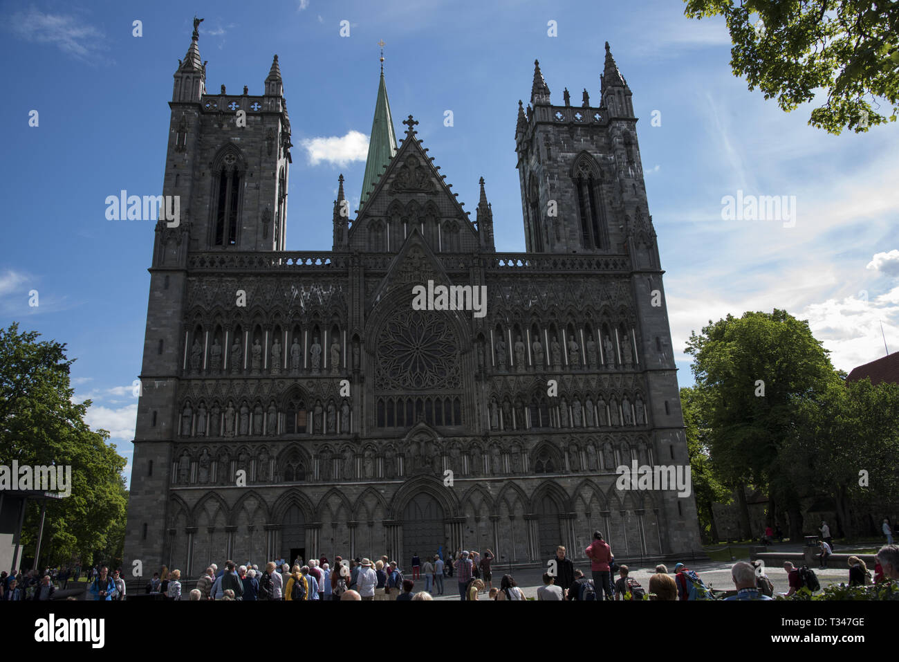 Nidaros cathedral was built from 1070 in Trondheim and is nowadays one ...