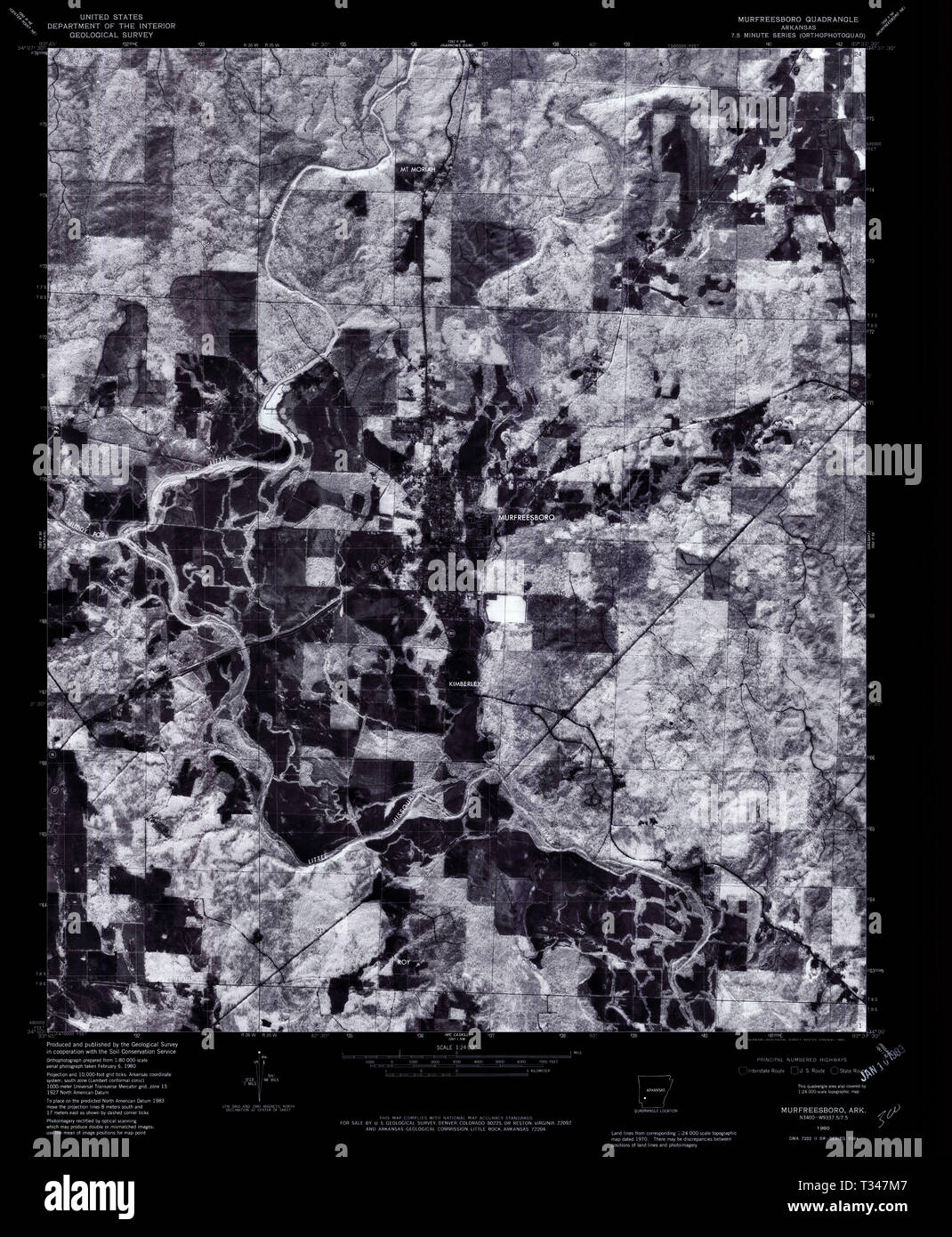 Map of murfreesboro hi-res stock photography and images - Alamy