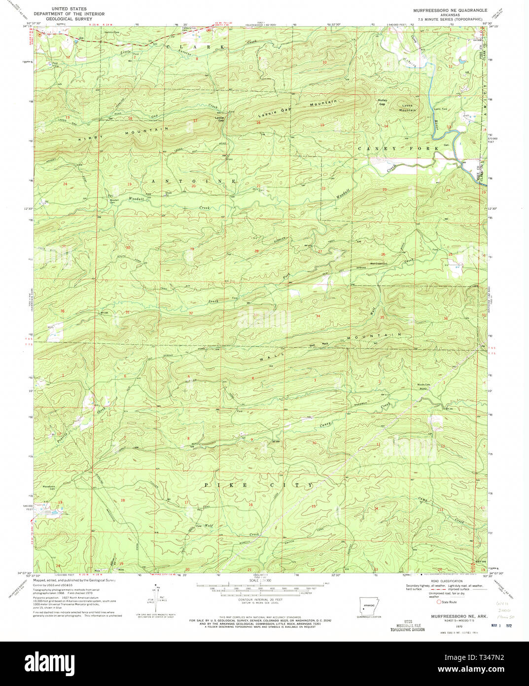 Map of murfreesboro hi-res stock photography and images - Alamy
