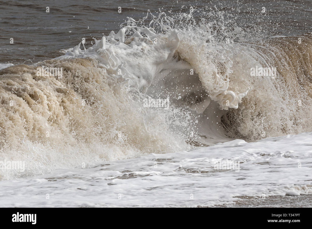 Sea Sculpture, breaking waves and forceful water Stock Photo - Alamy