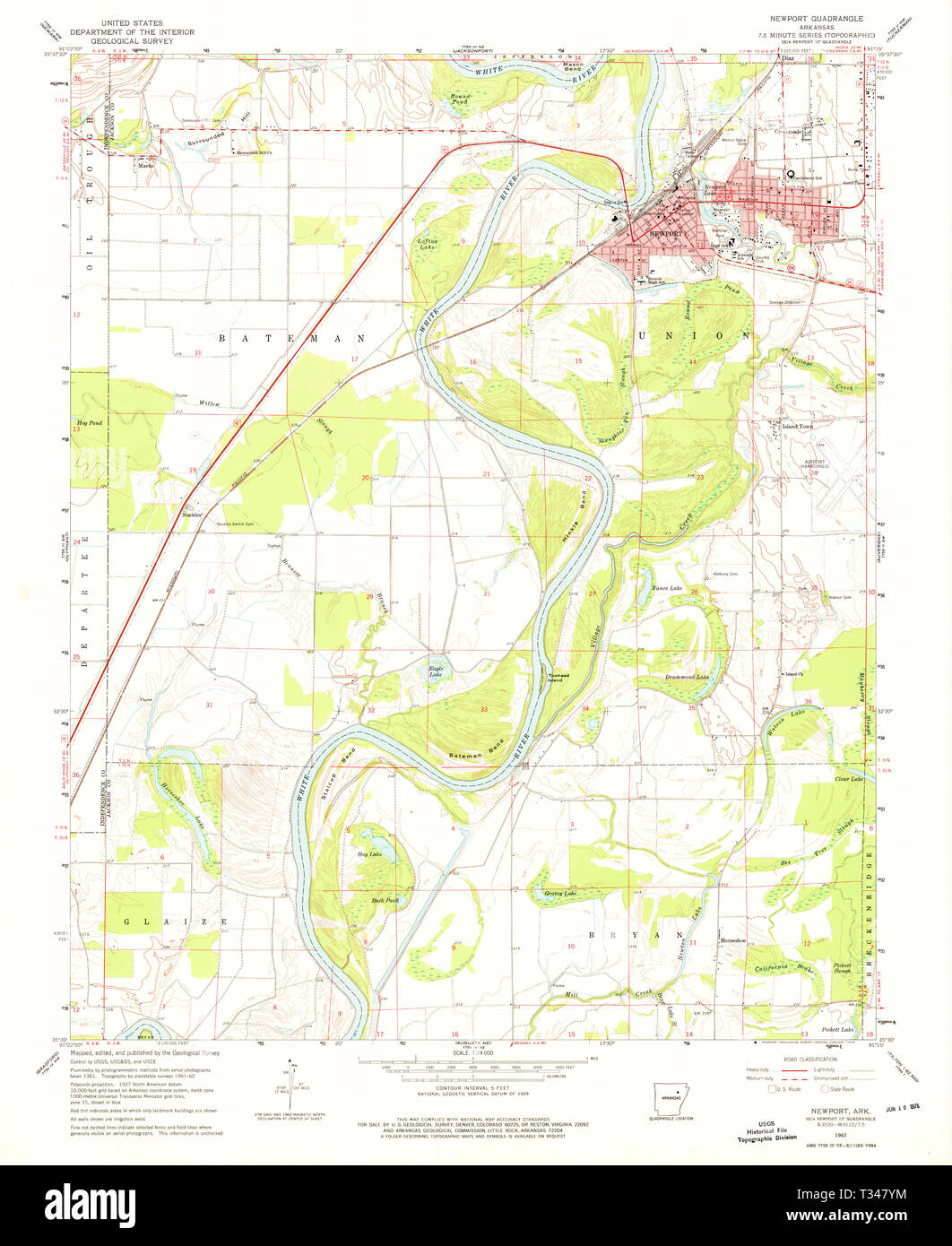 Map of newport arkansas hi-res stock photography and images - Alamy